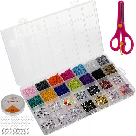 Set creatie bratari, Zola®, 10000 piese, diverse modele de margele si ...