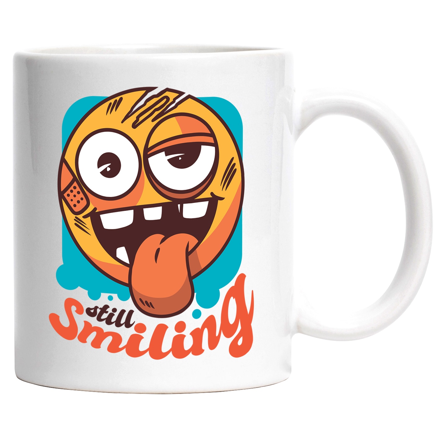 Cana Cu Emoticon Ranit Cu Limba Scaoasa, Text In Engleza Still Smiling ...