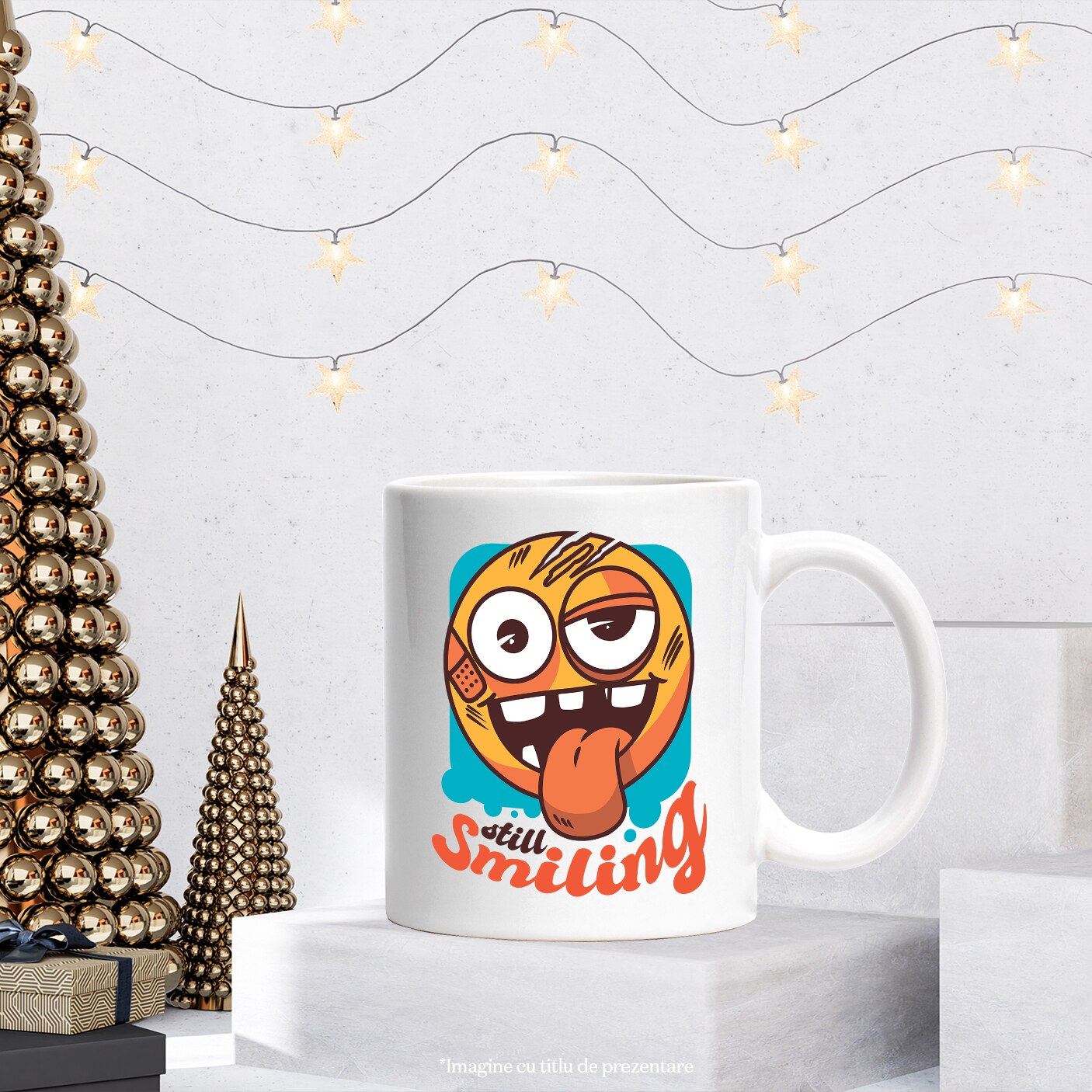 Cana Cu Emoticon Ranit Cu Limba Scaoasa, Text In Engleza Still Smiling ...