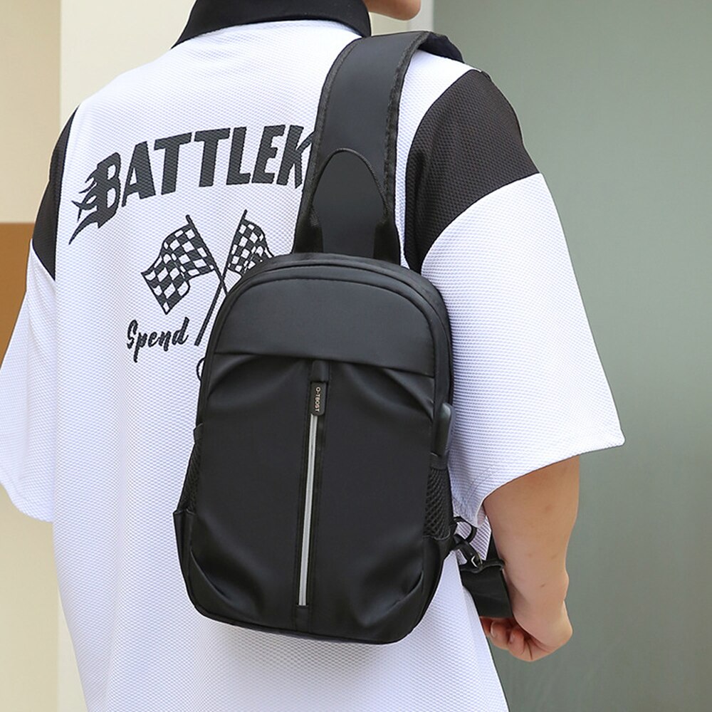 Geanta de umar barbati, 20x10x30cm, Negru - eMAG.ro