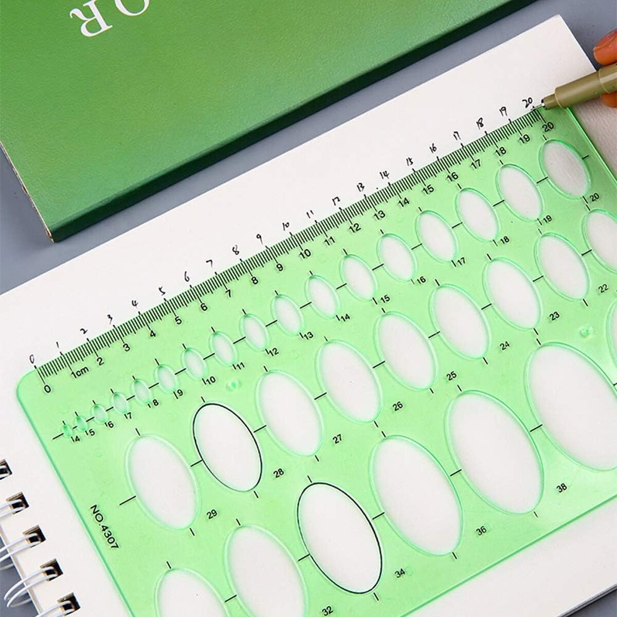 Set Sabloane de desen geometric, Cozevdnt, Plastic, Verde - eMAG.ro