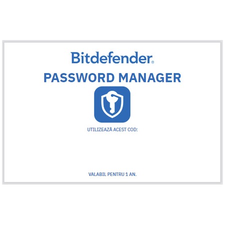 Bitdefender Password Manager, 1 година, 1 акаунт, Скреч карта - eMAG.bg