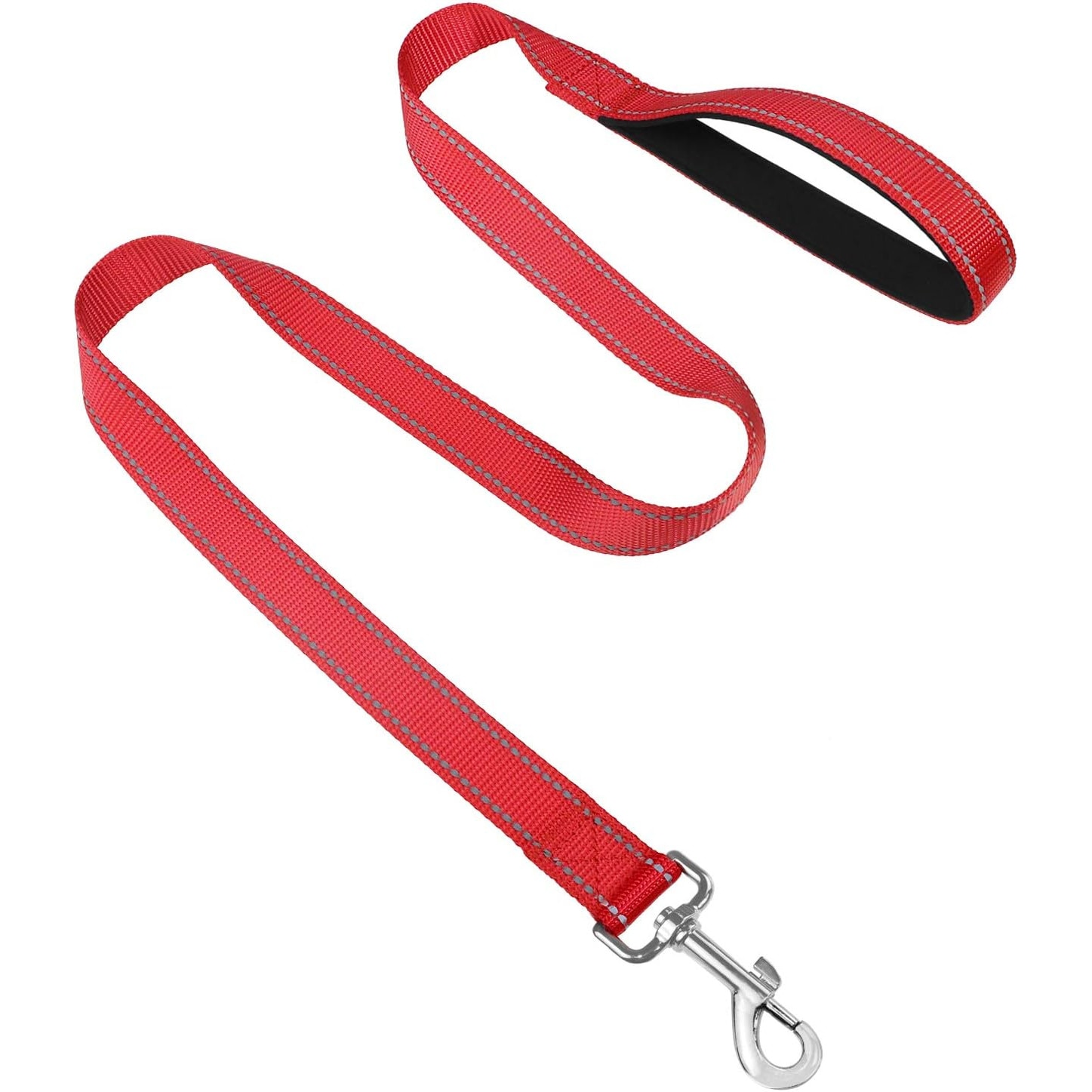 Lesa pentru caini, Sunmostar, Nailon, 1.2m x 2 cm, Rosu - eMAG.ro
