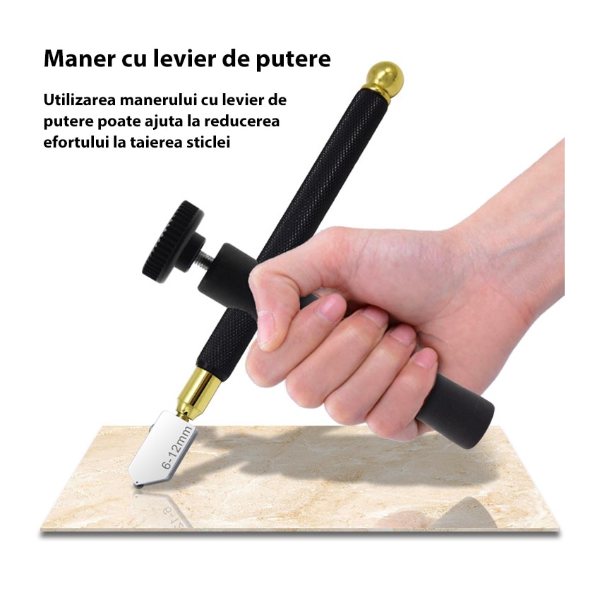 Kit cutit pentru taiat sticla, Chucai, 7 piese, 2-20mm, Multicolor ...