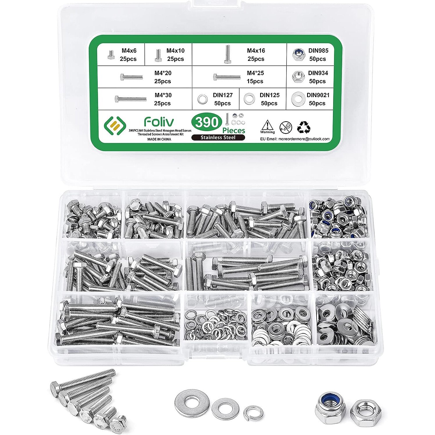 Kit de suruburi cu cap hexagonal, Otel - eMAG.ro