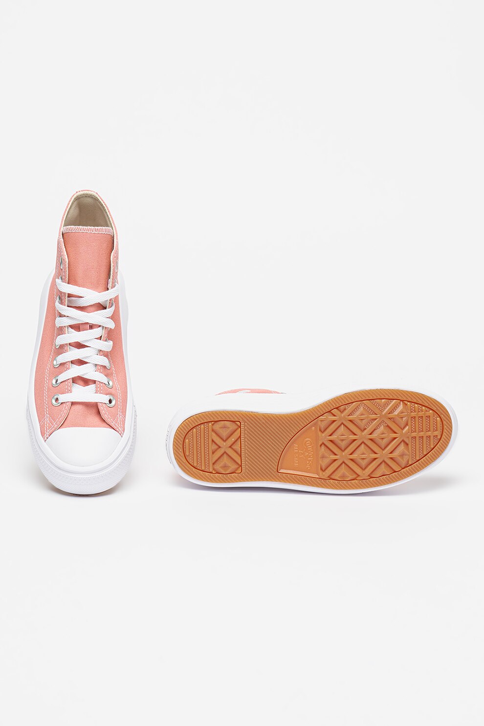 Converse, Tenisi flatform Chuck Taylor All Star Move, Alb, Roz, 6.5 ...