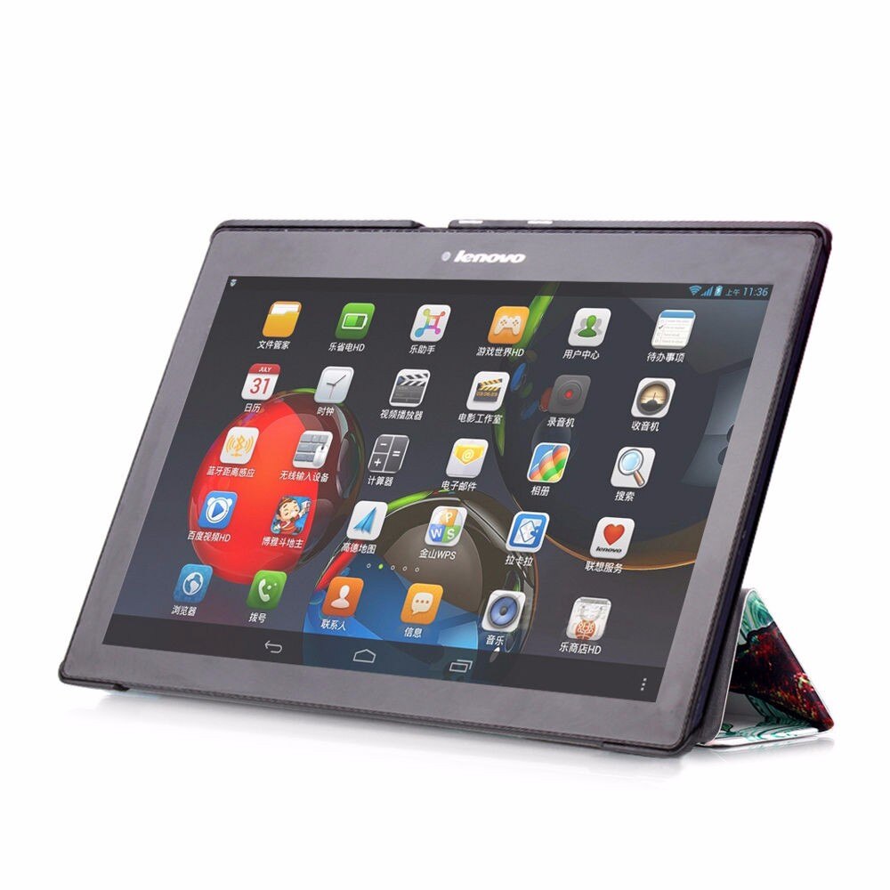 Калъф GS Electronics Smart-A1030-4 за таблет Lenovo Tab 2 A10-30, дърво ...