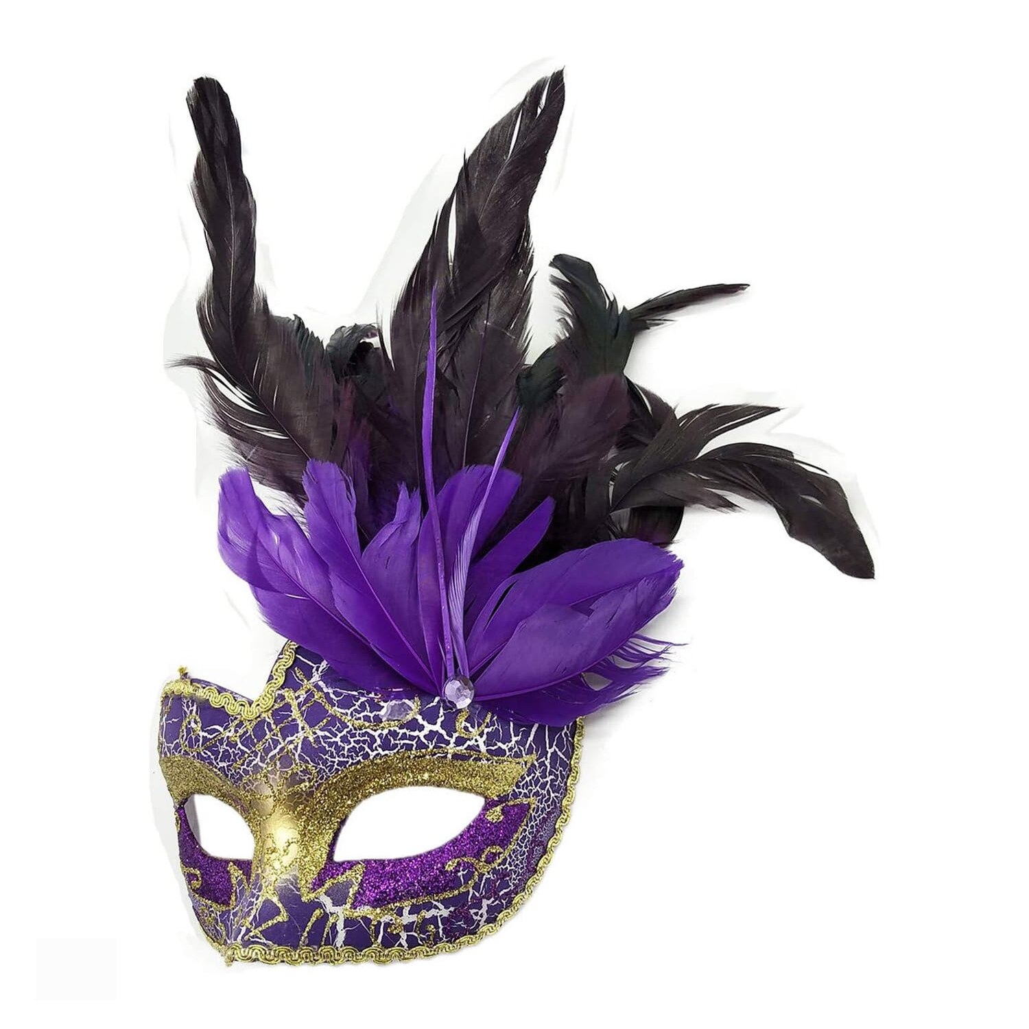 Masca de Halloween, Sunmostar, Mardi Gras Cosplay, Plastiv, violet ...