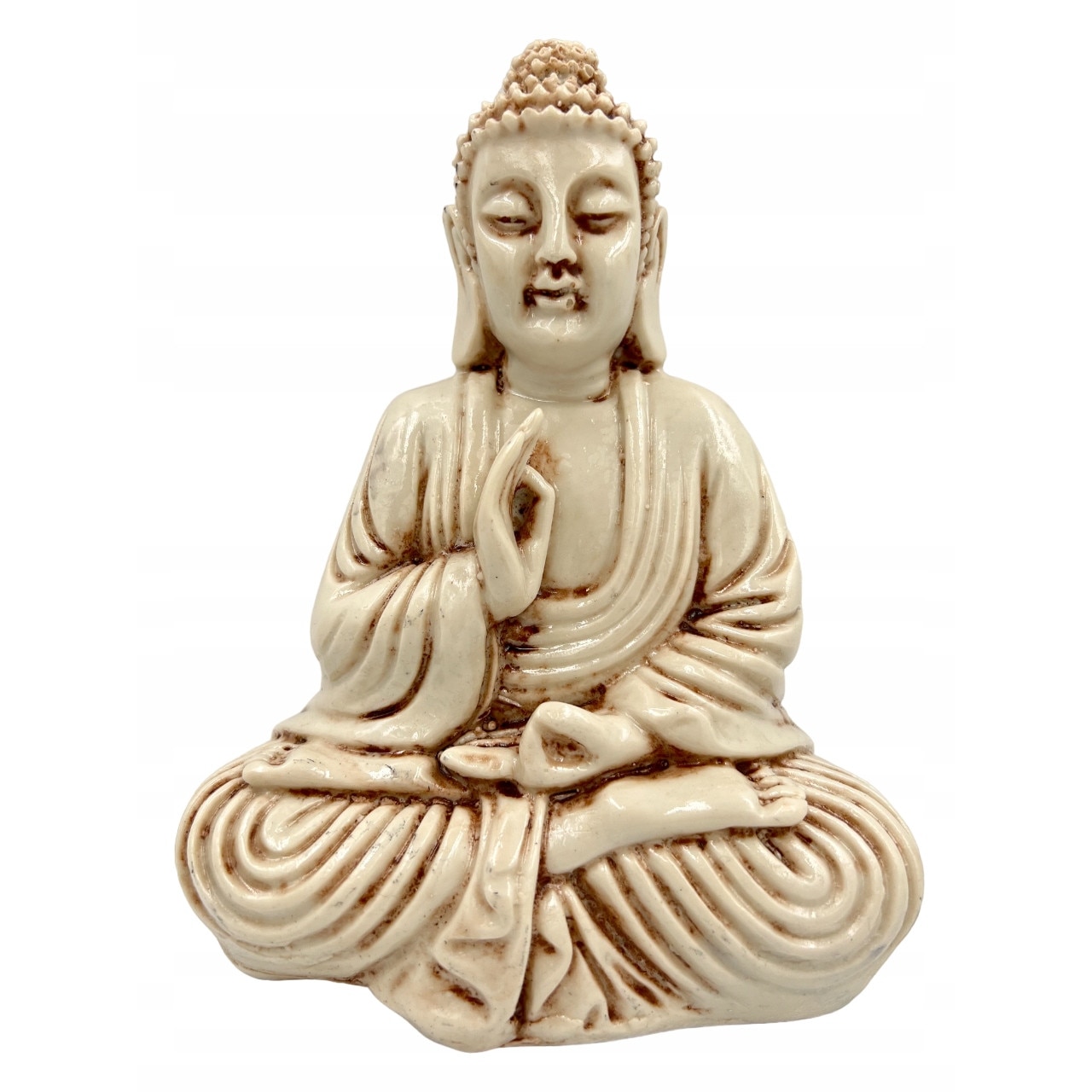 Statueta decorativa Shiva, Buda, 14x8x19 cm, Plastic, Bej - eMAG.ro