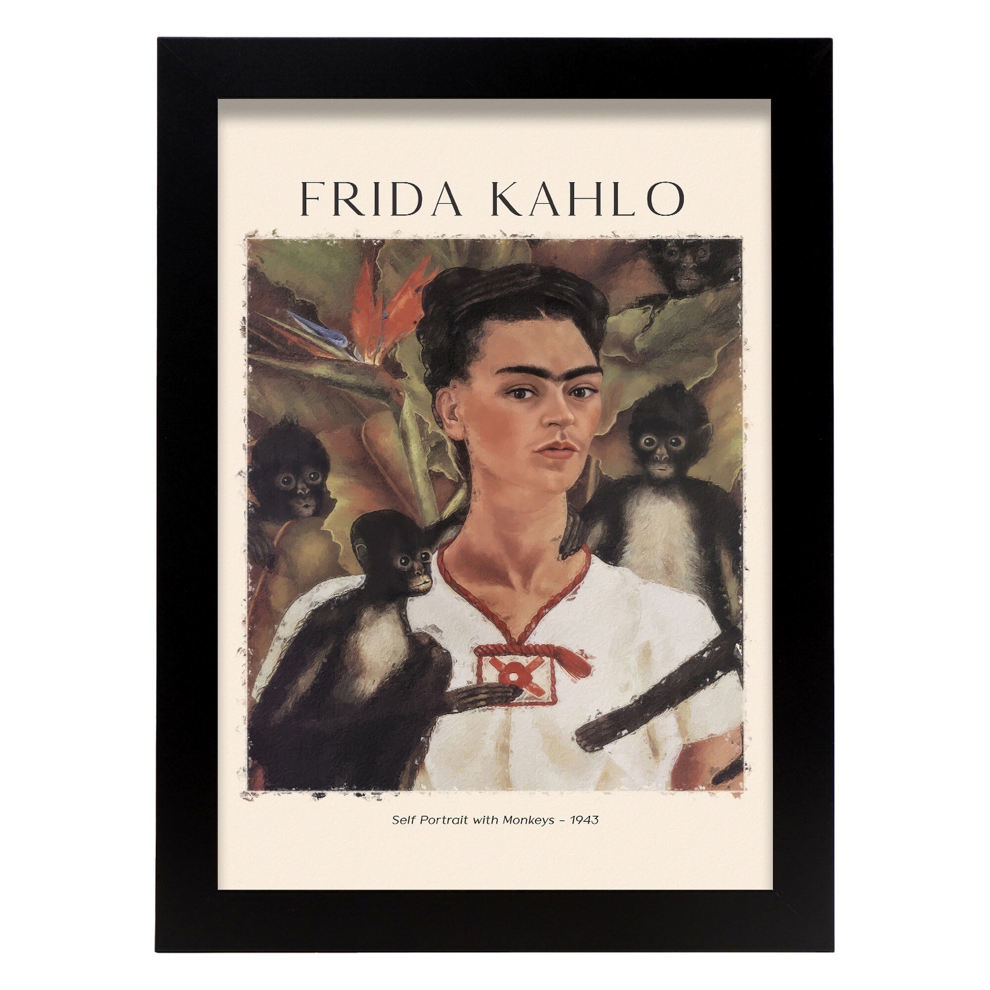 Tablou cu rama Frida Kahlo, Nacnic, A4, Negru - eMAG.ro