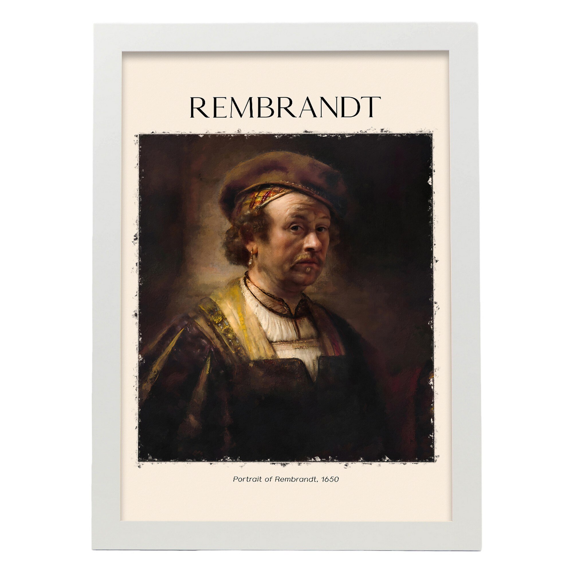 Tablou cu rama Rembrandt, Nacnic, A3, Alb - eMAG.ro