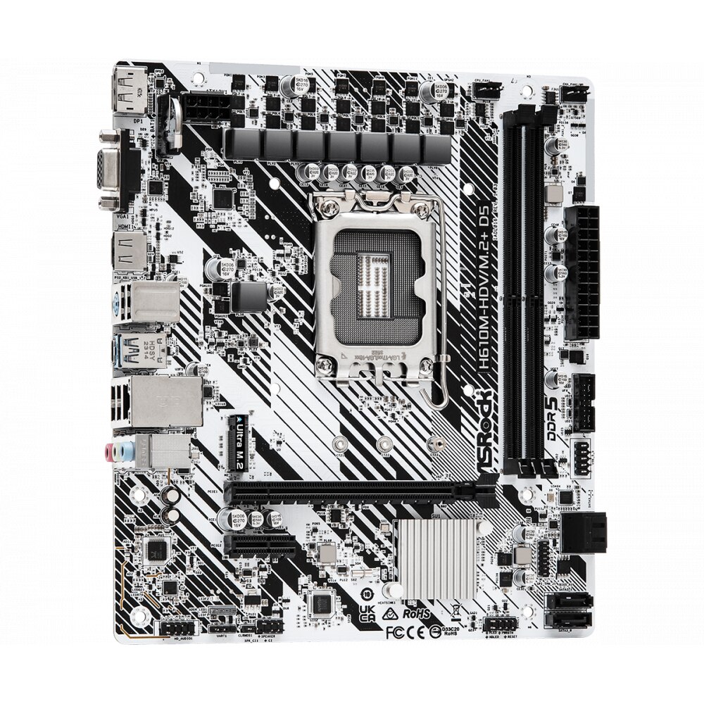 Дънна платка ASRock H610M-HDV/M.2 D5, LGA1700, DDR5, mATX - eMAG.bg Дънна платка ASRock H610M-HDV/M.2 D5, LGA1700, DDR5, mATX - eMAG.bg