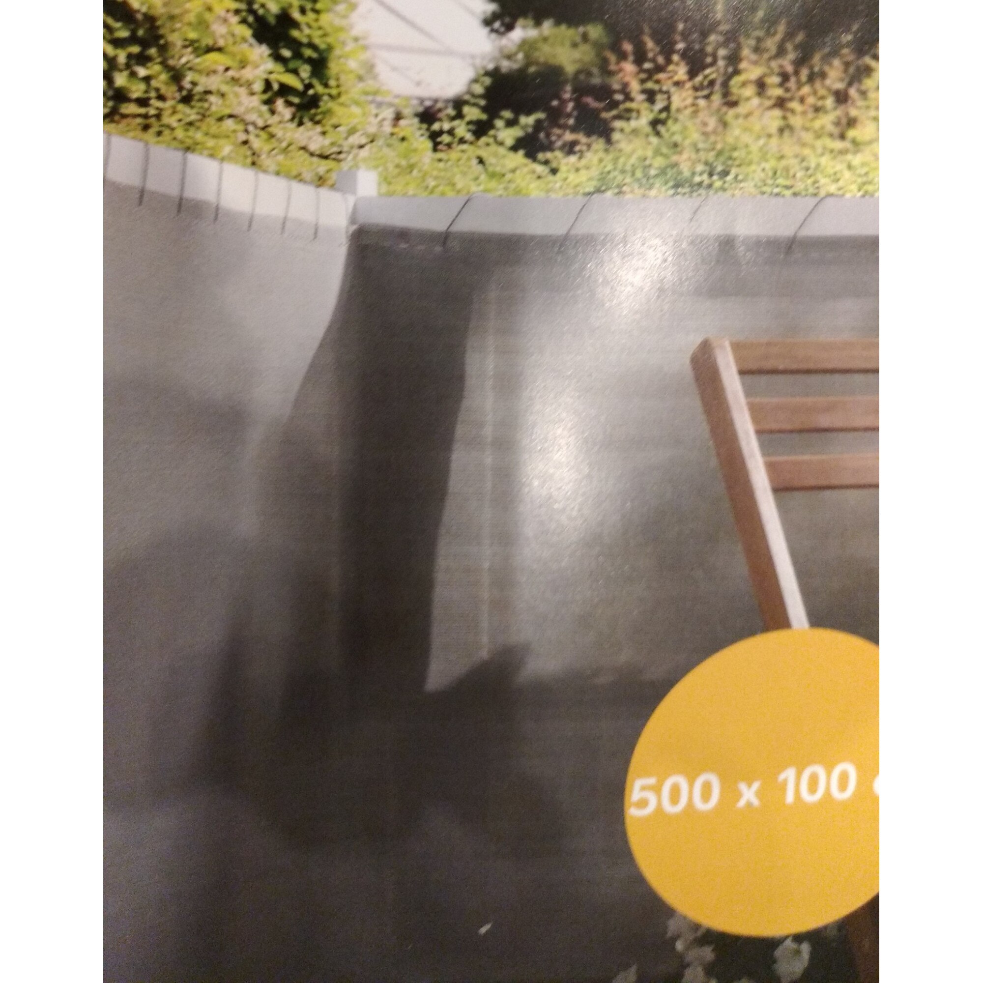 Paravan de balcon/gard, 100x500cm, antracit, impermeabil, rezistent UV ...