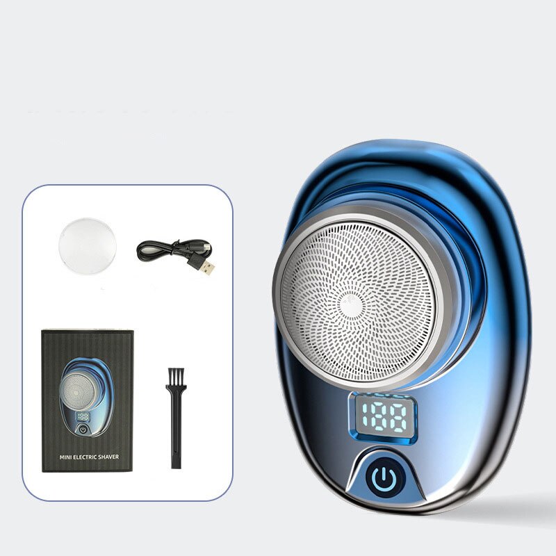 Mini aparat de ras, ABS, LCD, Albastru - eMAG.ro