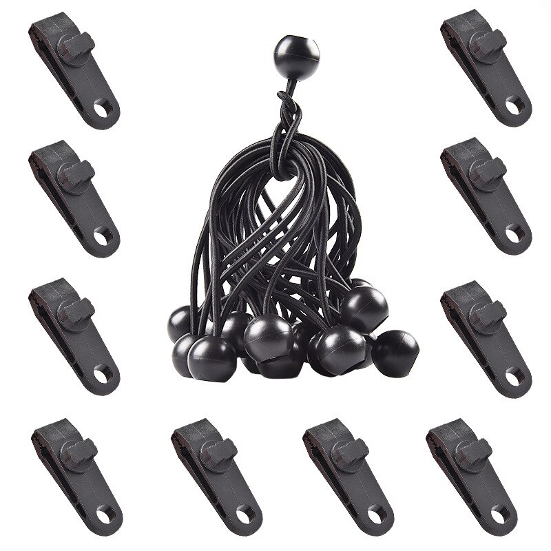 Set 10 cleme cort, Sunmostar, Nylon/Plastic, Negru - eMAG.ro
