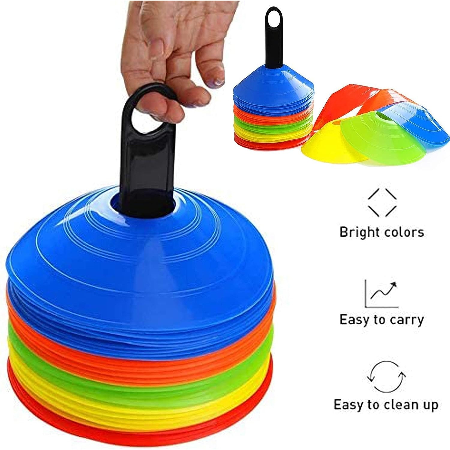 Set 50 jaloane tip con, Sunmostar, Polietilena, Multicolor - eMAG.ro