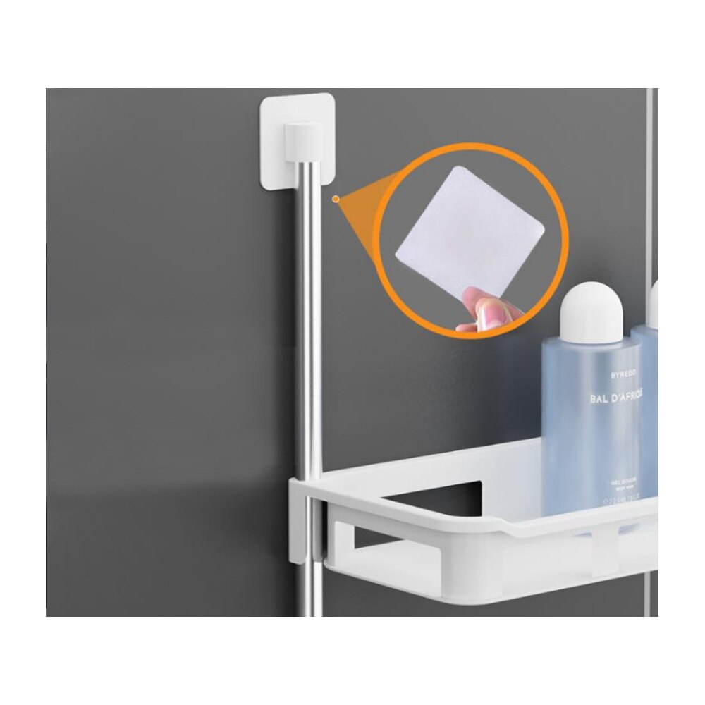 Raft pentru baie, 3 niveluri, inaltime reglabila, montare spate WC ...