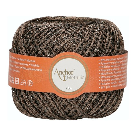 Метална нишка, Anchor Metallic, дебелина на нишката № 2 Fine, дължина ...