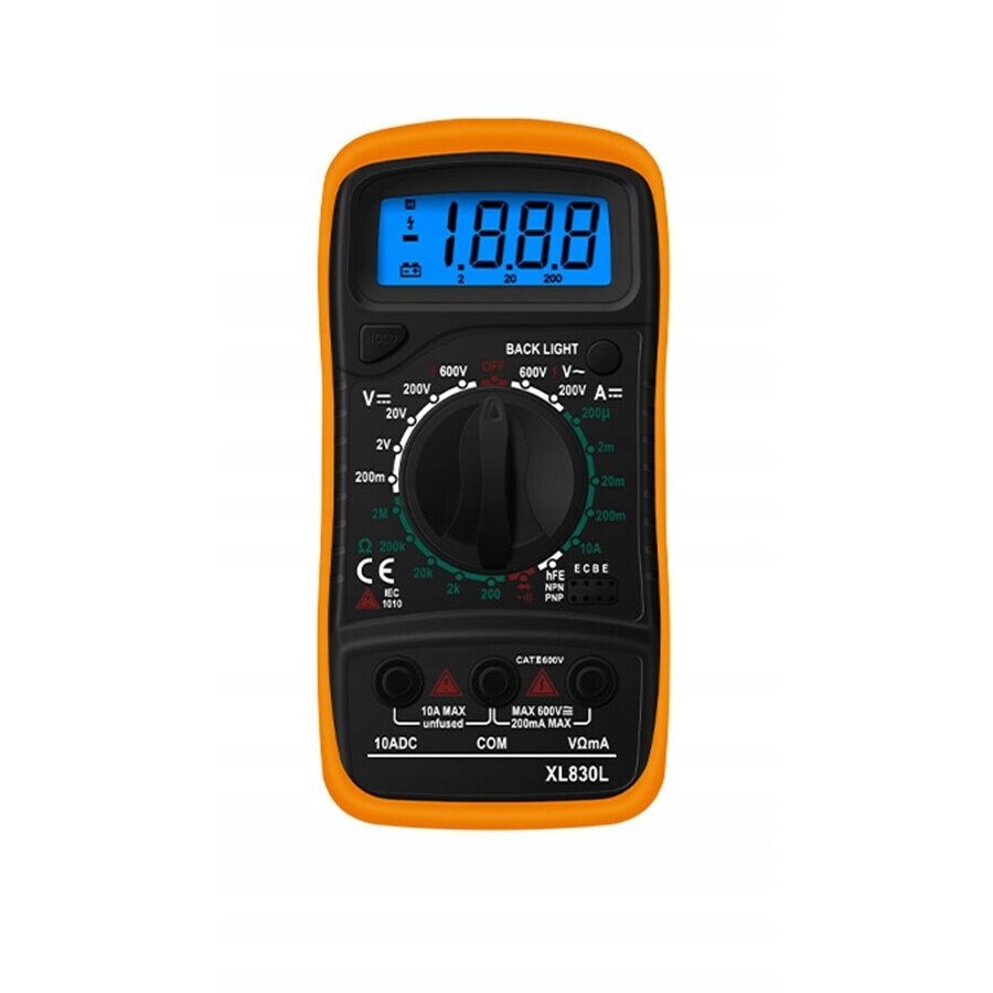 Multimetru digital cu iluminare de fundal, Negru - eMAG.ro