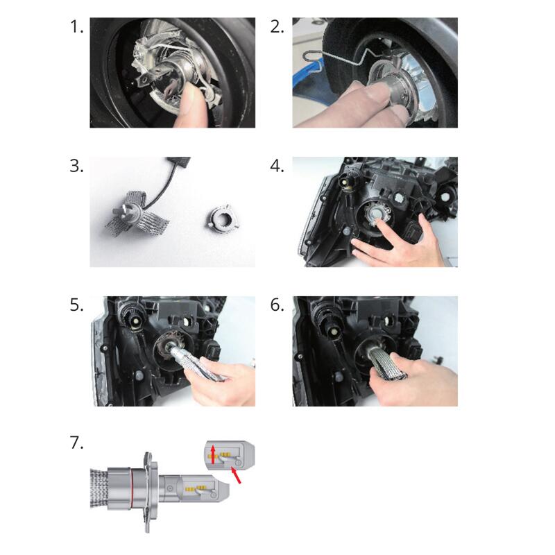 Комплект 2 LED крушки Amio, D1S / D1R, 6500k, 9-16V, 70W, 8600lm, 360 градуса, Canbus, XD Series ...