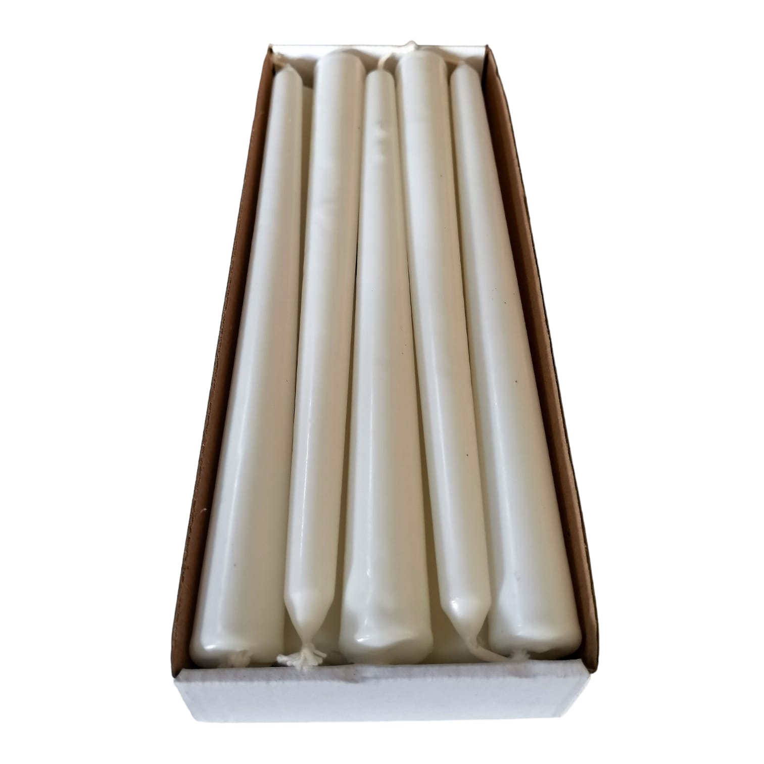 Set de 10 lumanari conice, alb, 24 cm, Claum, A - eMAG.ro