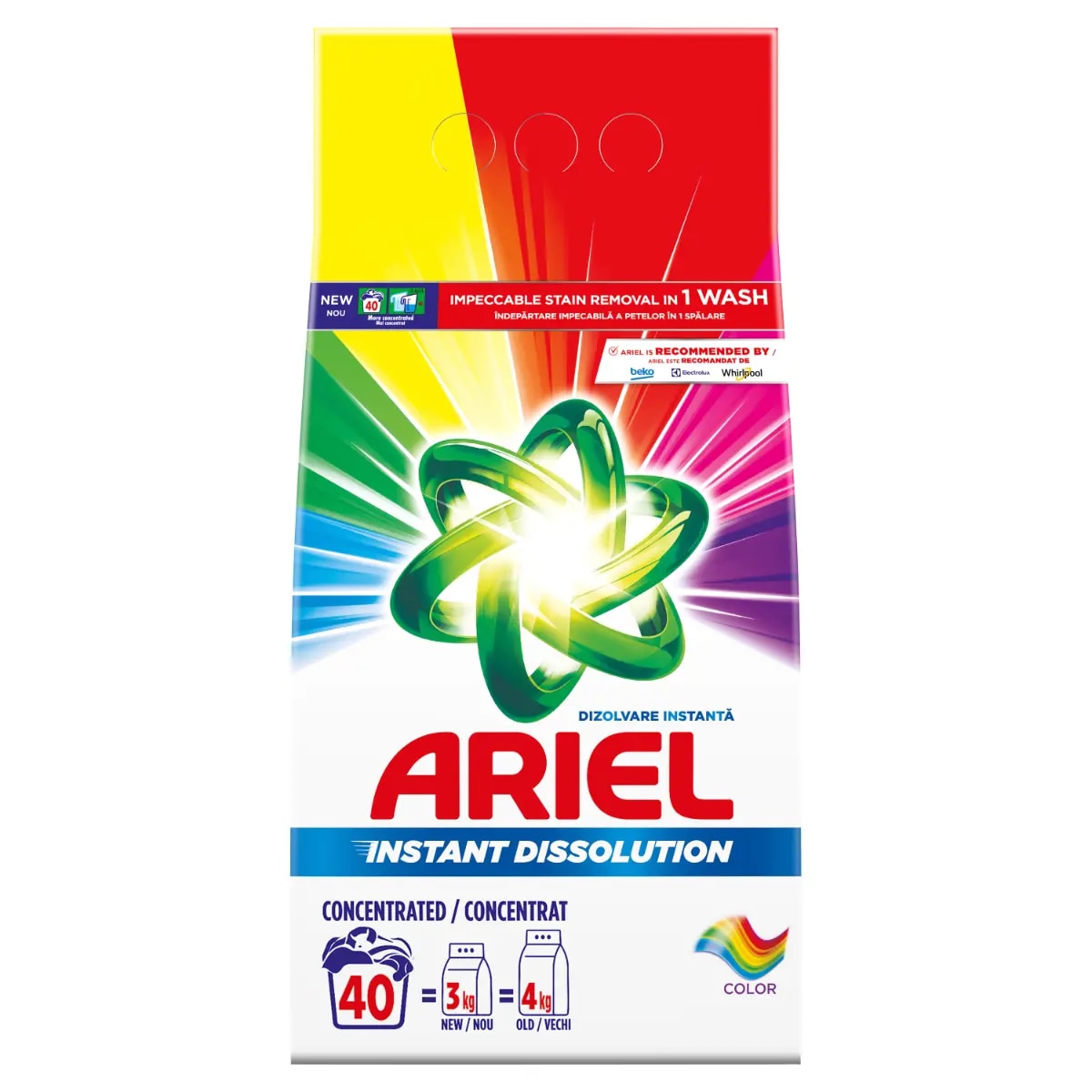 Detergent de rufe automat Ariel Color, 3 kg, formula concentrata, 40 spalari - eMAG.ro