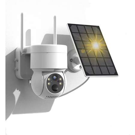 Camera de supraveghere WIFi cu panou solar, 4MP HD, Night Vision mode ...