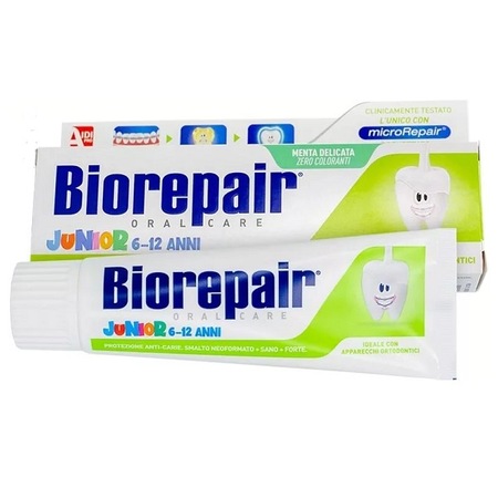 Pasta de Dinti pentru Copii, Biorepair Junior, Sustine Remineralizarea ...