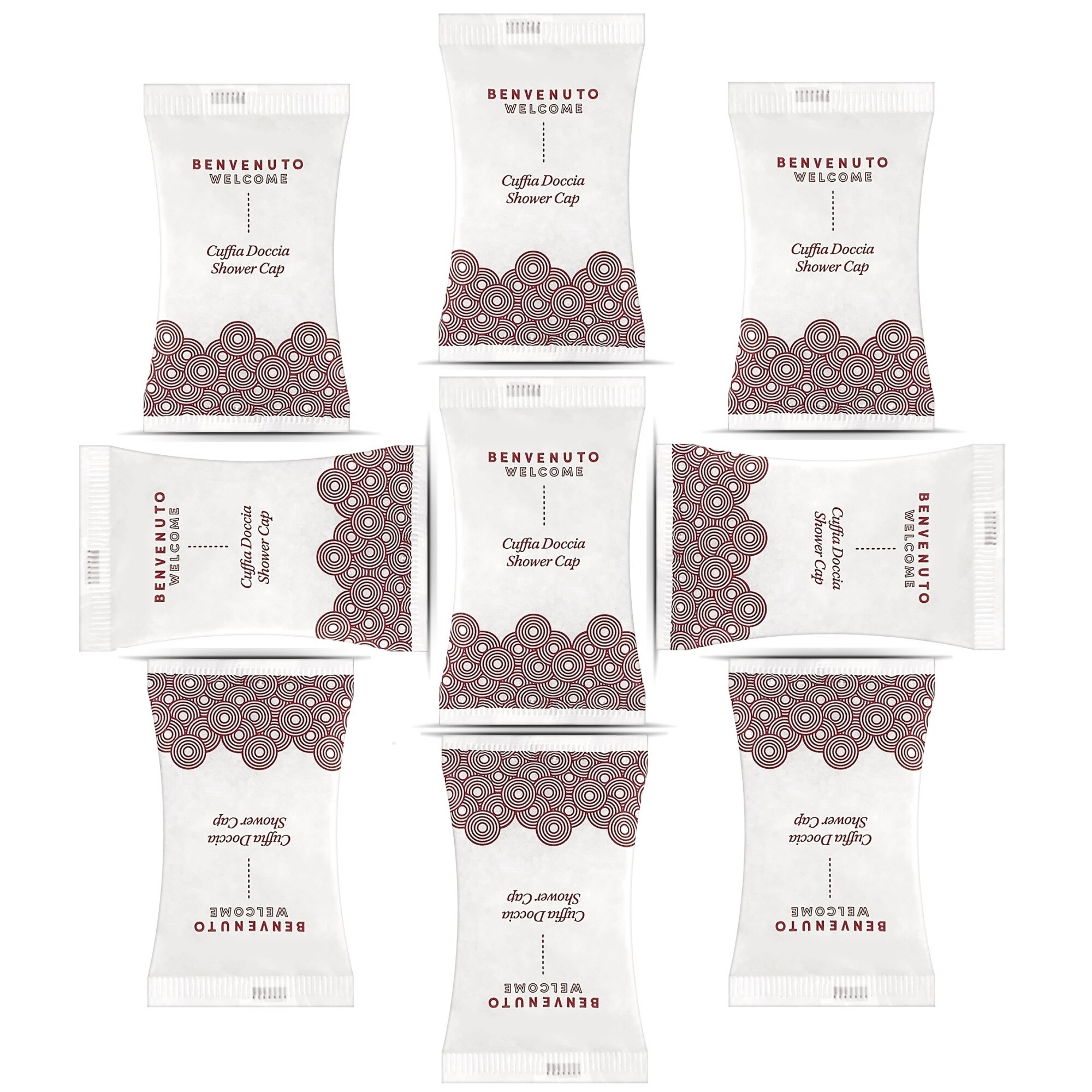 Set 50 x Casca de dus, transparenta, marime universala, ambalata in ...