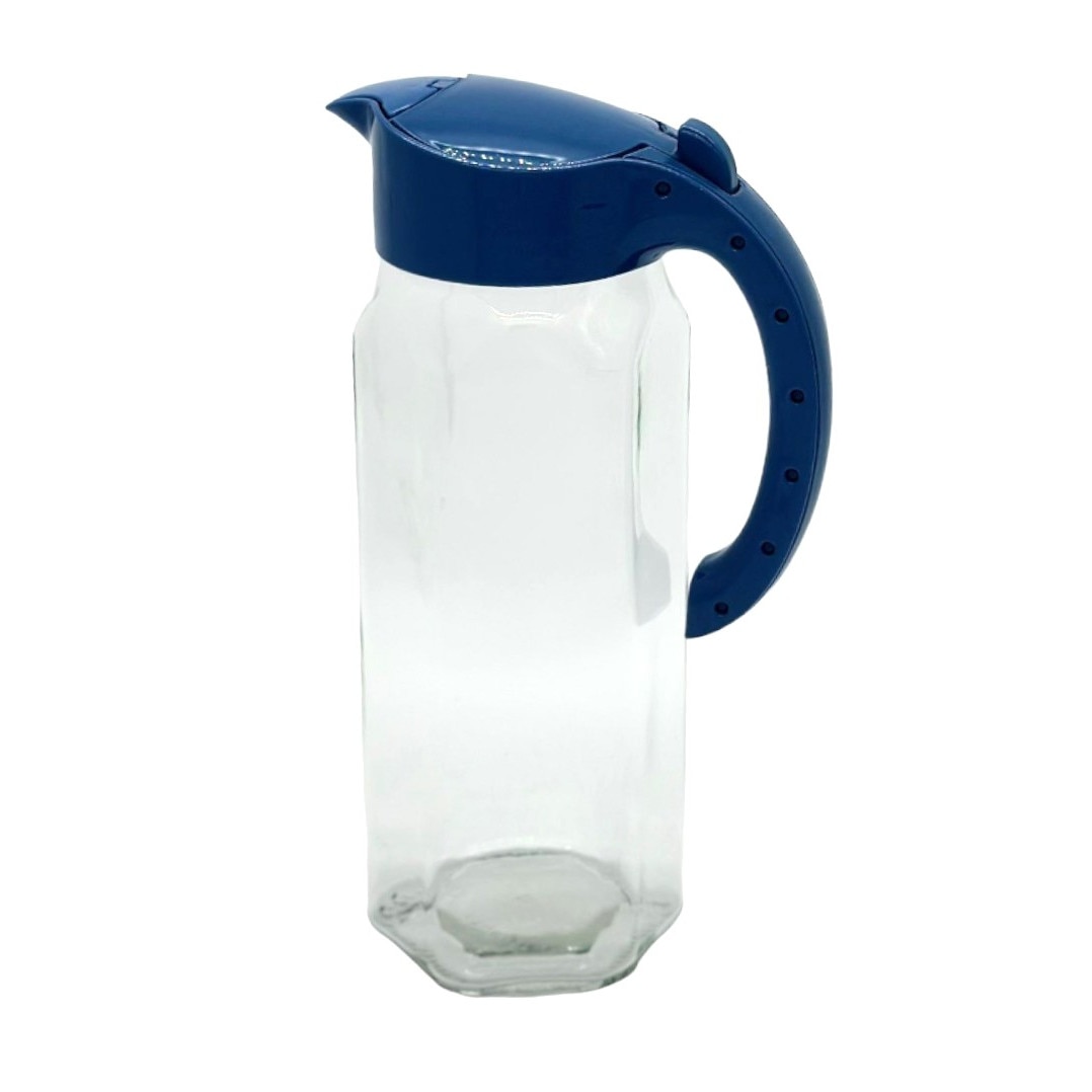 Carafa din sticla, capac albastru, 1500 ml - eMAG.ro