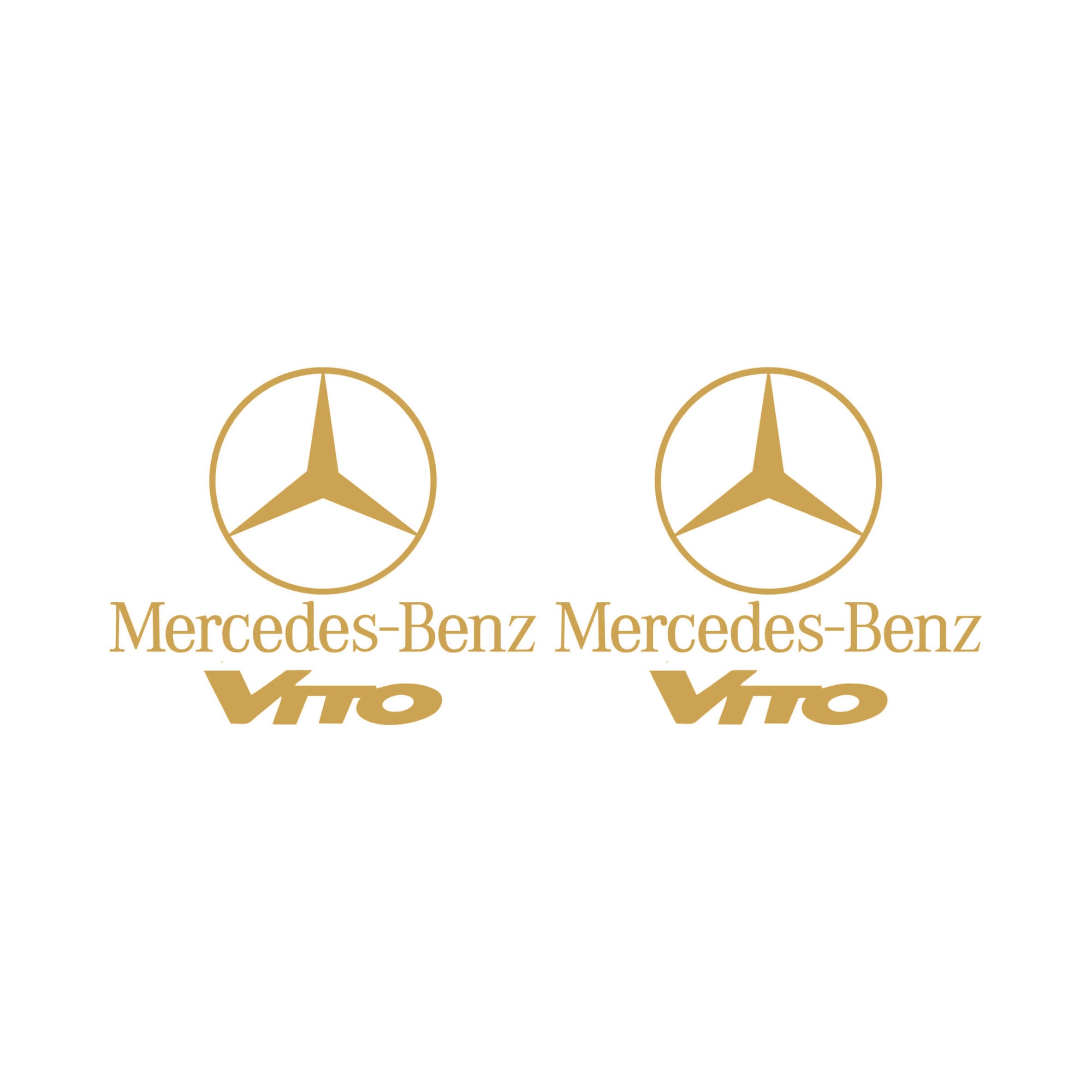 Set 2 stickere mercedes vito, 50cm x 41cm, gold - eMAG.ro