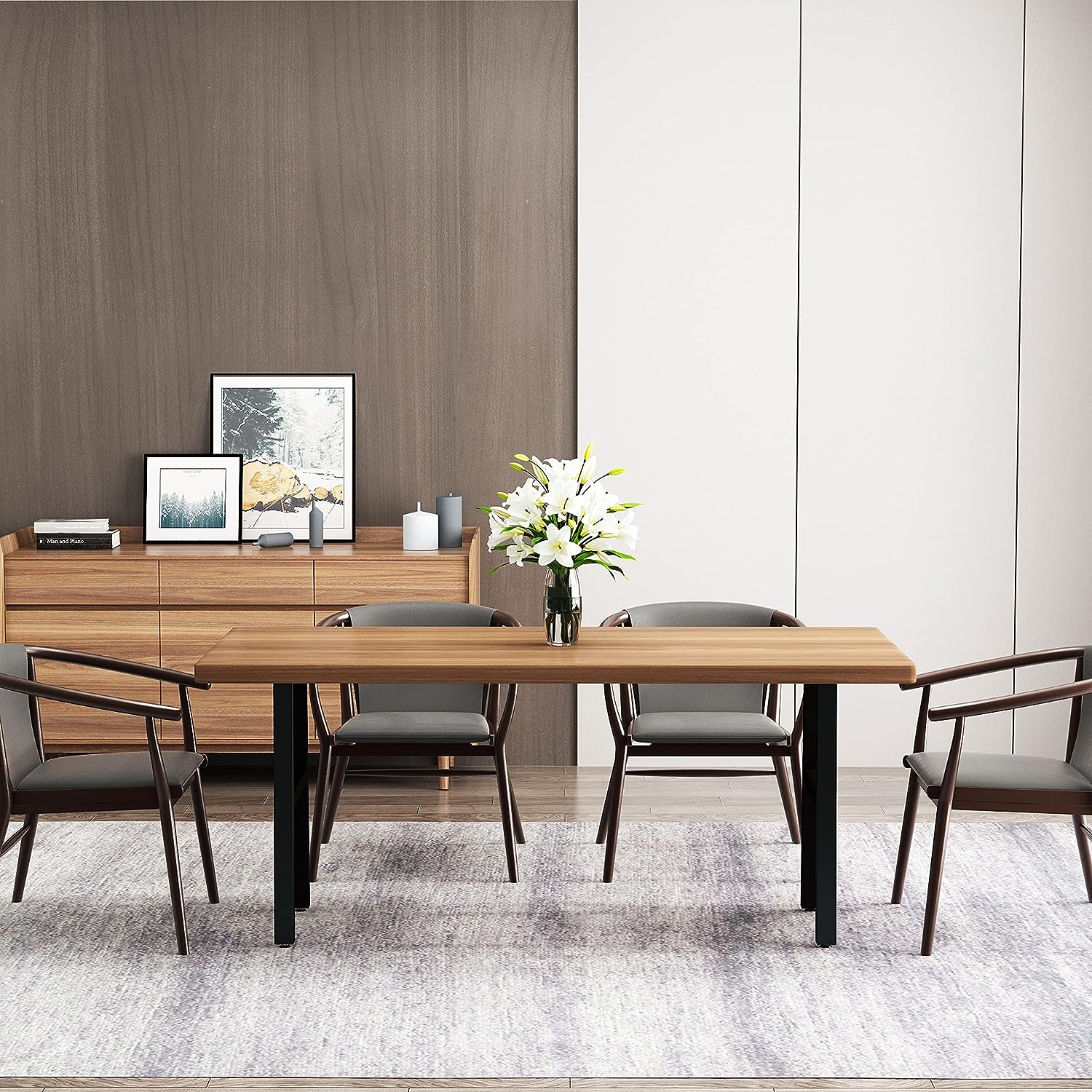 Picioare masa forma H Metal Design pentru masa dining, bucatarie sau ...