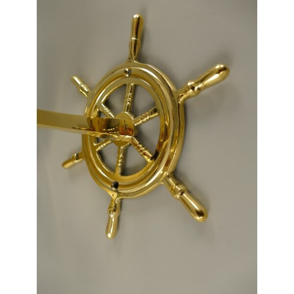 Clopot de perete cu timona, alama, H 20 - eMAG.ro