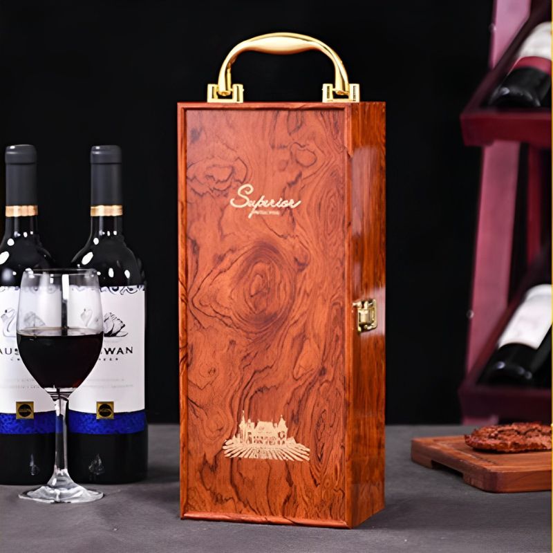 Set cutie de vin Wood Deluxe, Mindblower, Vinception, pentru 1 sticla ...