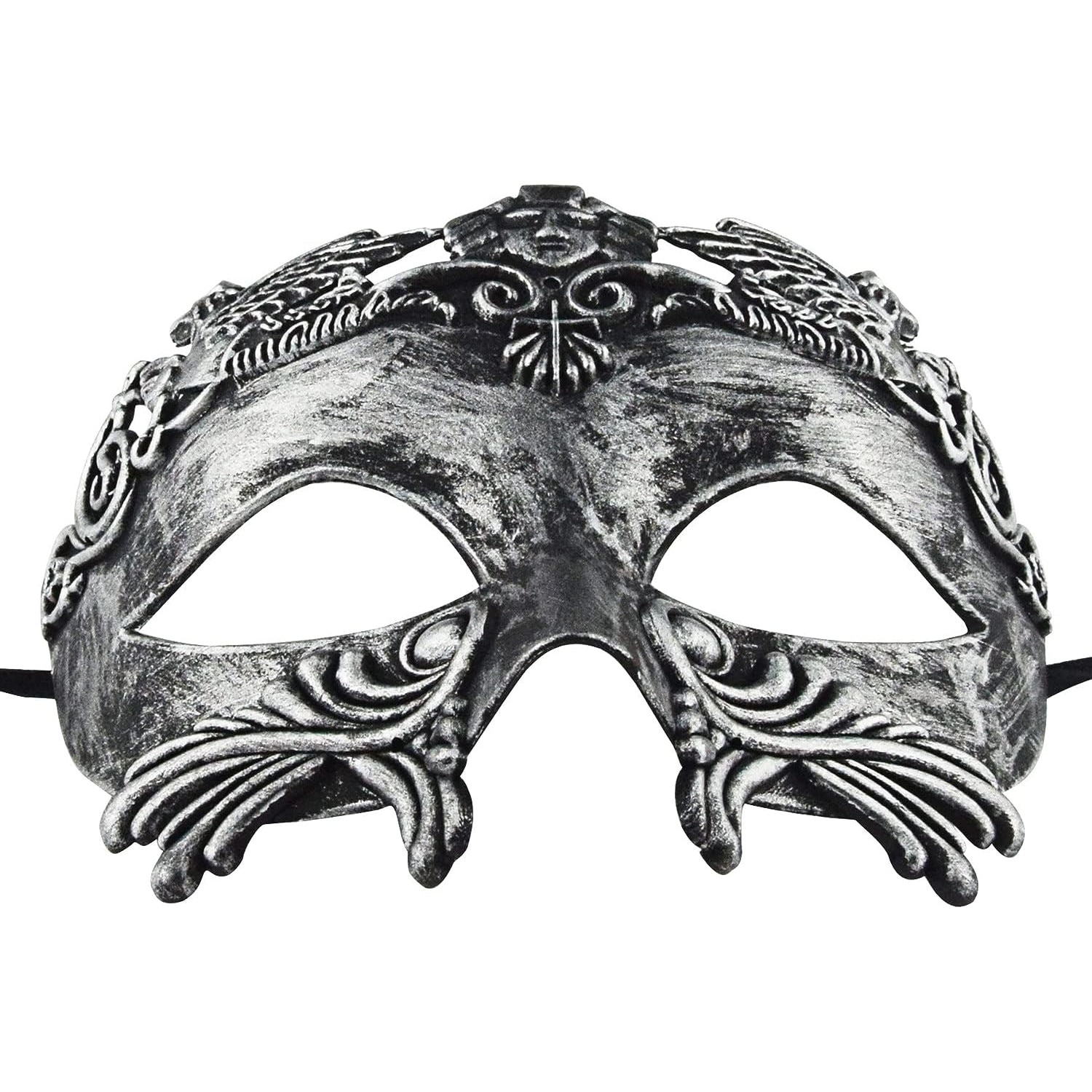 Masca carnaval, Sunmostar, Plastic, 17x12 cm, Argintiu - eMAG.ro