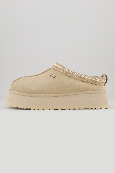 UGG, Saboti de piele intoarsa cu captuseala din amestec de lana Tazz ...