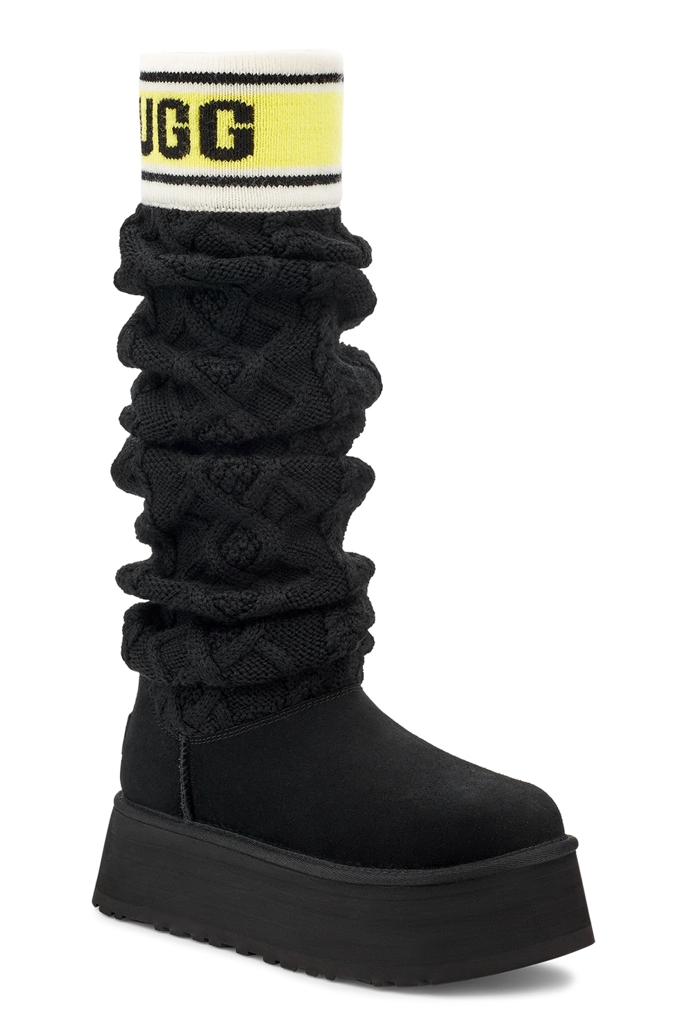 UGG, Cizme mid-calf cu platforma Classic Sweater Letter - eMAG.ro
