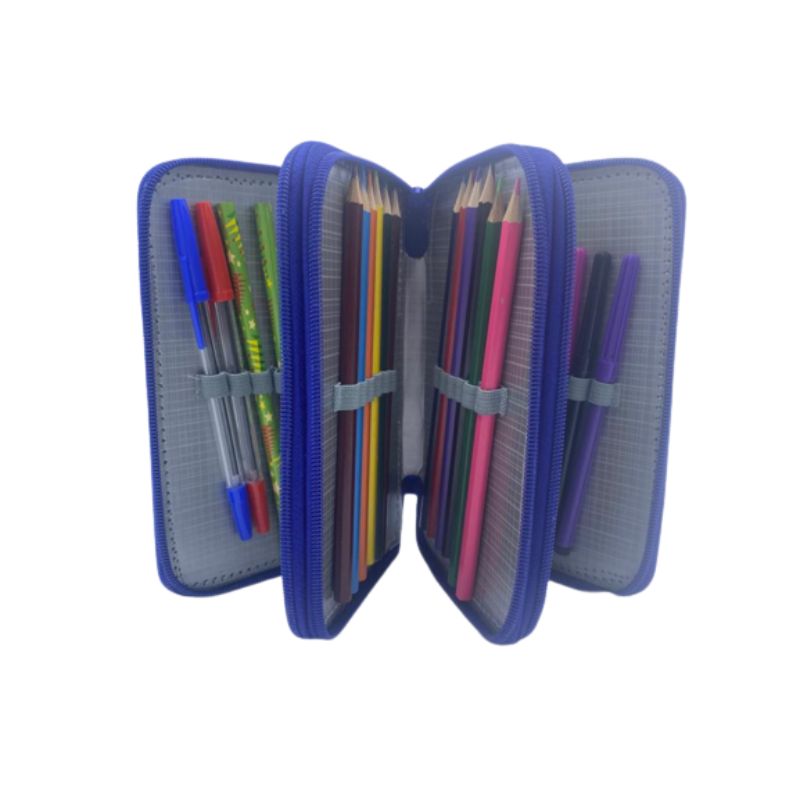 Penar scoala baieti echipat, 3 compartimente, 32 piese, 19 cm - eMAG.ro