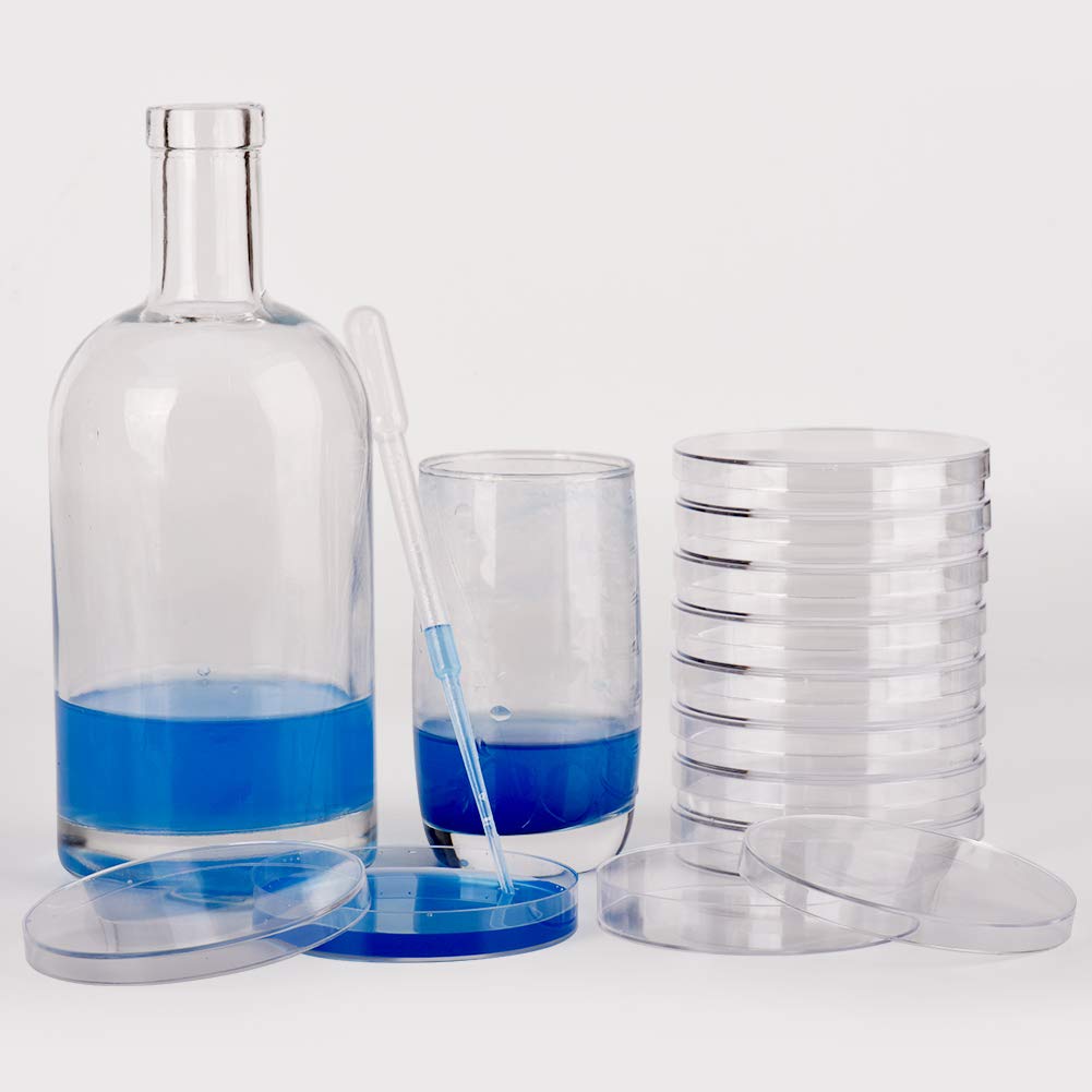 Set 20 vase laborator, Sunmostar, Plastic, 90 x 15 mm, Transparent ...