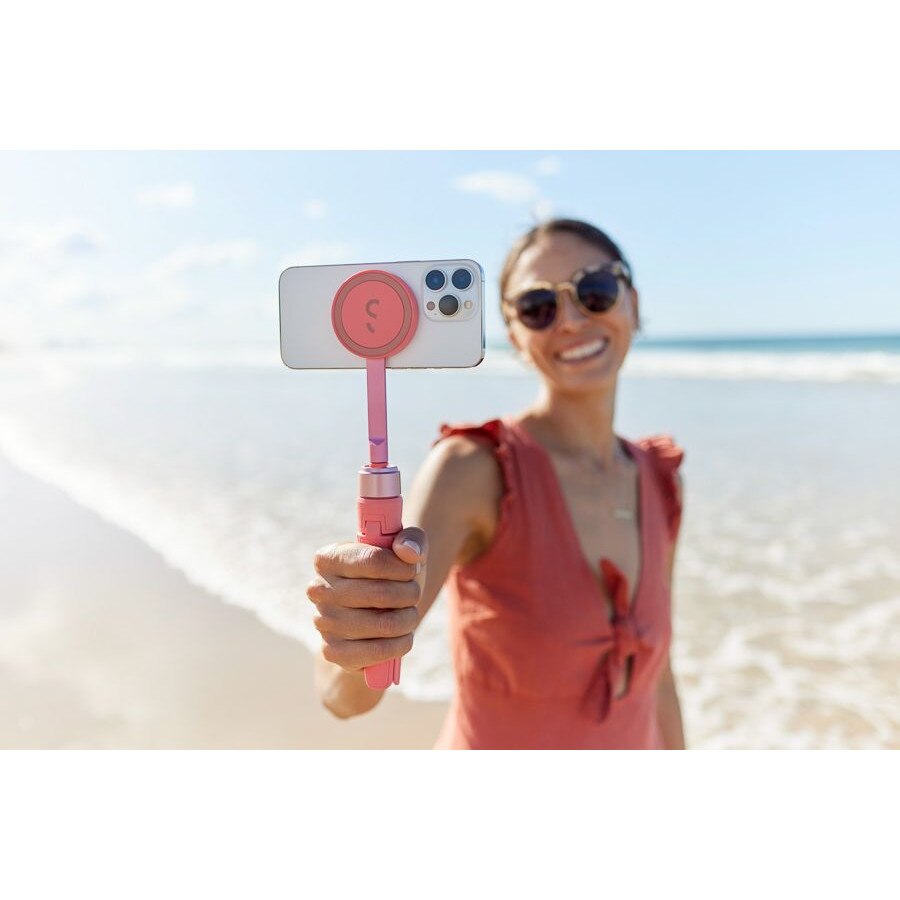Trepied si Selfie Stick, ShiftCam SnapPod, compatibil Magsafe, Roz ...