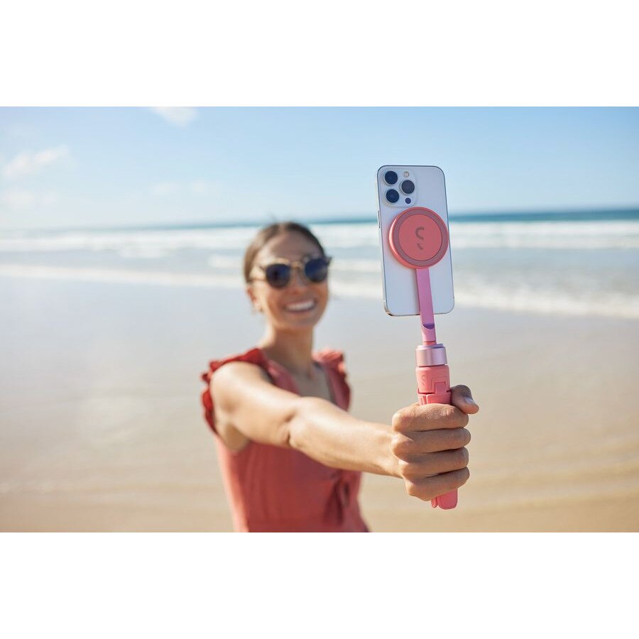Trepied si Selfie Stick, ShiftCam SnapPod, compatibil Magsafe, Roz ...