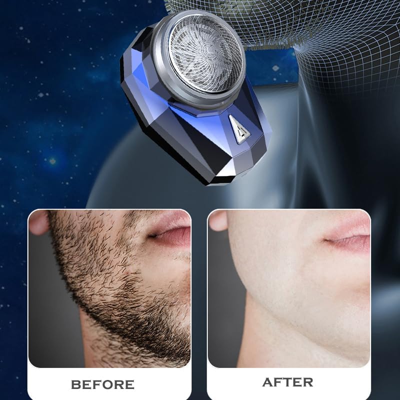 Mini aparat de ras electric, Inox/ABS, Incarcare USB, 73 x 46 x 47 mm ...