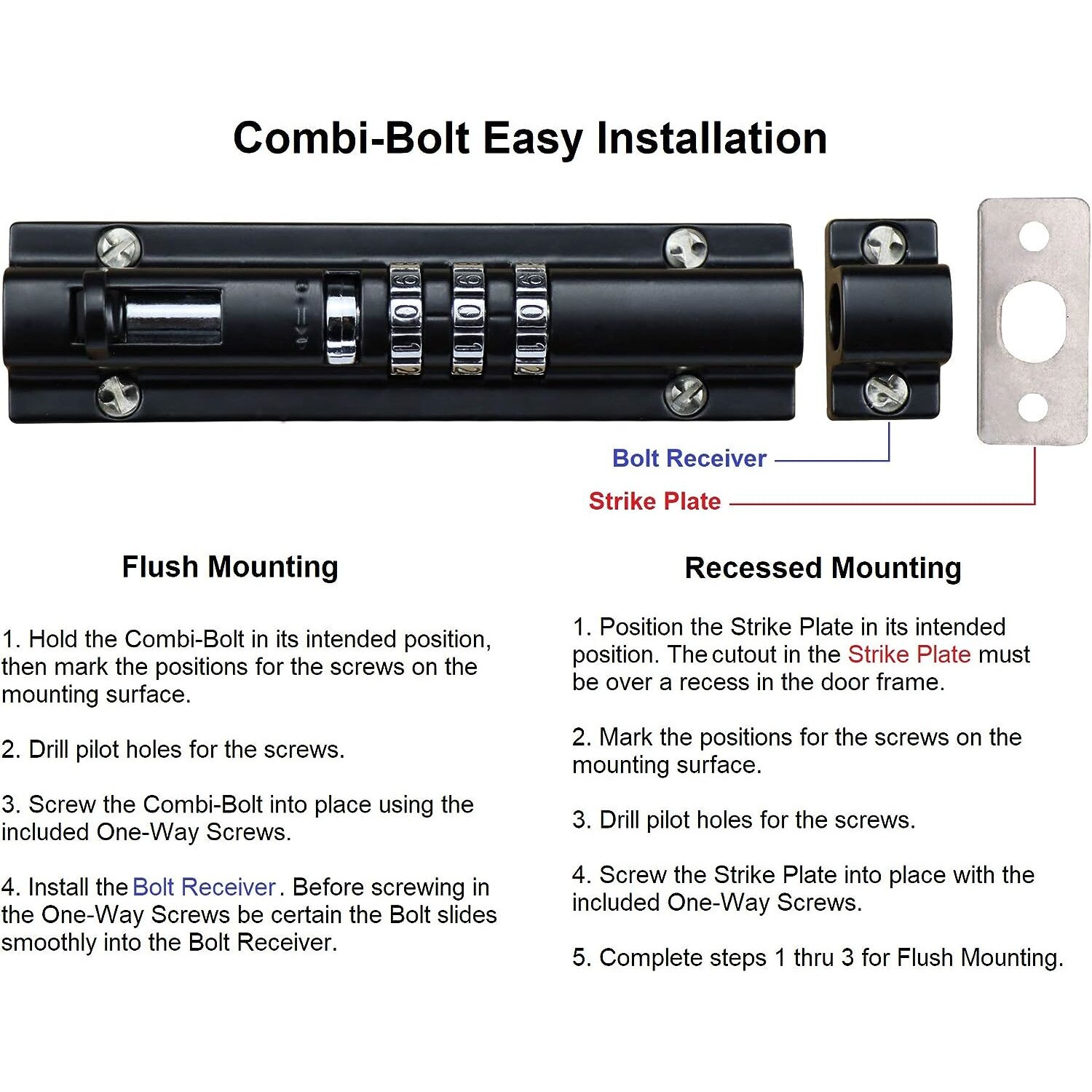 Incuietoare usa cu cod de blocare, Sunmostar, Negru - eMAG.ro