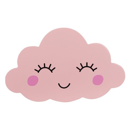 Lampa de veghe din lemn cu LED, model nor, pentru camera copilului ...