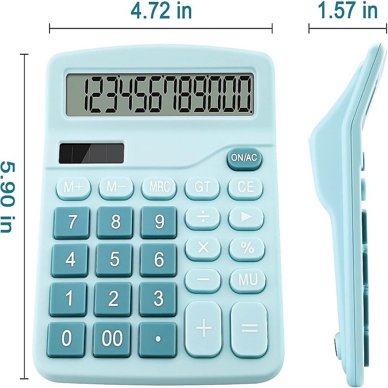 Calculator de birou, ABS, 4.72x59", Albastru - eMAG.ro