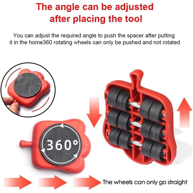 Set de 5 bucati de mutare mobila, Metal, Multicolor - eMAG.ro