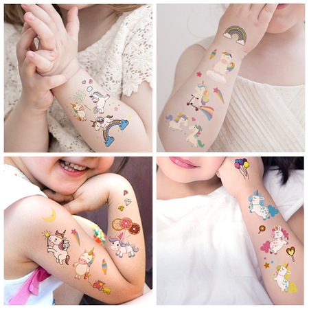 Tatuaje cu unicorn pentru copii, Notekisskai, 10 stiluri, Multicolor ...