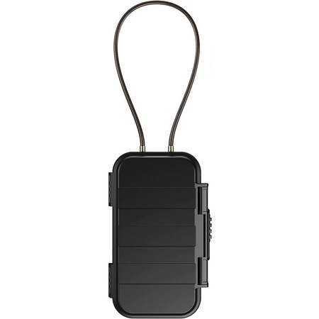 Seif portabil, Aliaj/Plastic, 9.4 x 2.4 x 5.5 inch, Negru - eMAG.ro