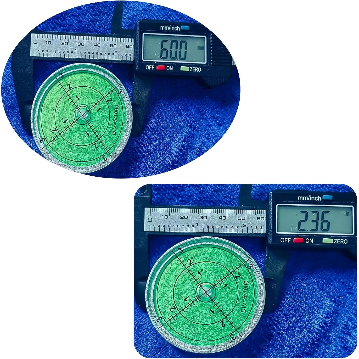 Poloboc rotund, Metal, 60 x 100 mm, Argintiu/Verde - eMAG.ro