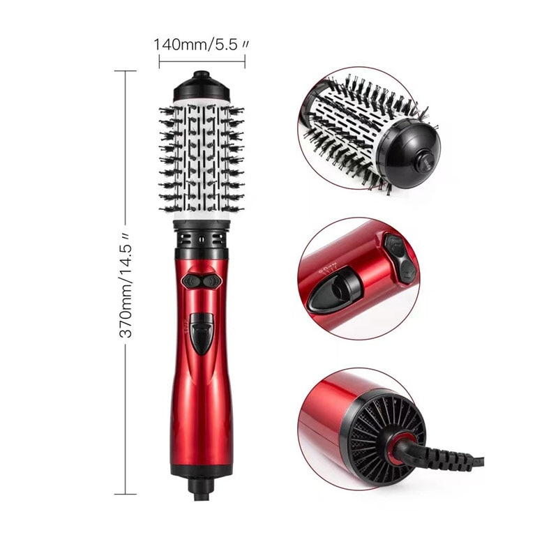 Pieptene de par perie rotativa, Rosu - eMAG.ro